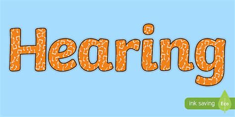Hearing Display Lettering Teacher Made Twinkl