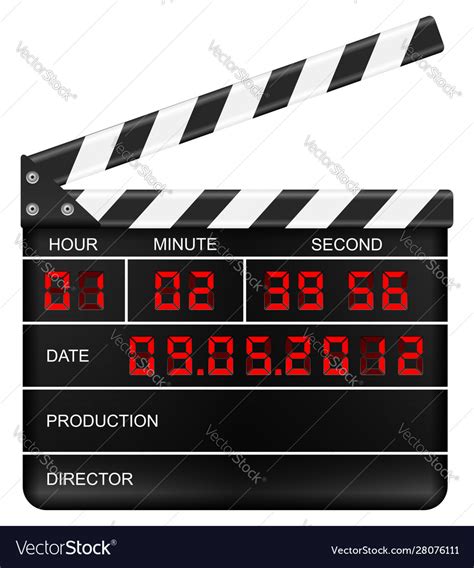 Digital Clapper Board Royalty Free Vector Image