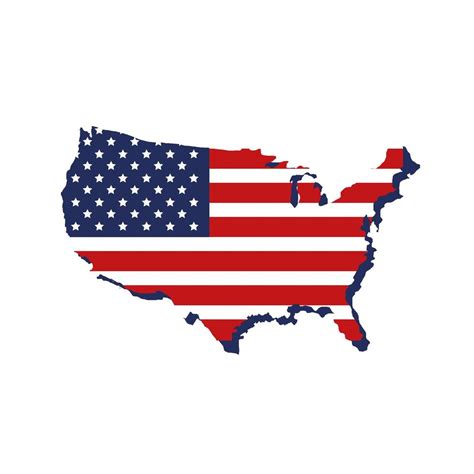 Usa Flag Map Vector Art At Vecteezy