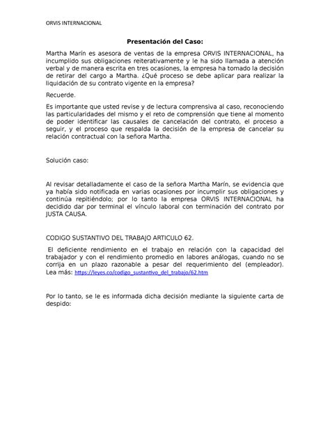 Presentación del Caso ORVIS INTERNACIONAL Presentación del Caso
