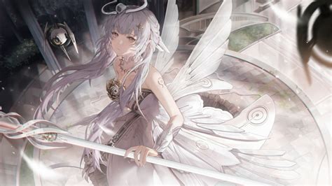 Anime Two Women Fans Elbow Gloves Luna Alpha Twintails Punishing