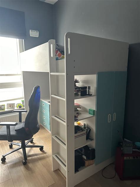 Łóżko piętrowe z biurkiem i szafą IKEA Warszawa Mokotów OLX pl