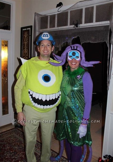 Coolest DIY Mike Wazowski And Celia Mae Costumes Monster Inc Costumes