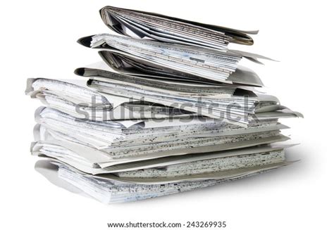 Files Stacking Messy Order Rotated Isolated Stock Photo