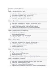 Ma134 Docx Calculus 1 Course Material Week 1 Introduction To Limits