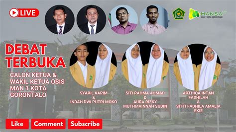 Debat Terbuka Calon Ketua Dan Wakil Ketua Osis Man Kota