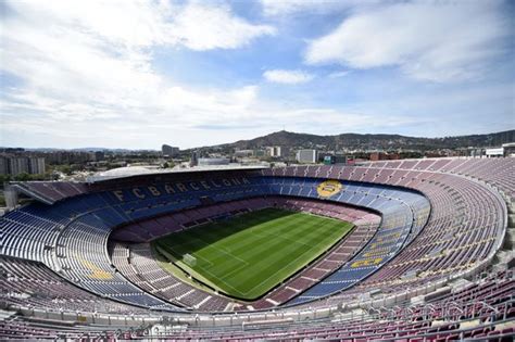 Barcelona Begin Nou Camp Demolition As Rubble Covers Pitch Before