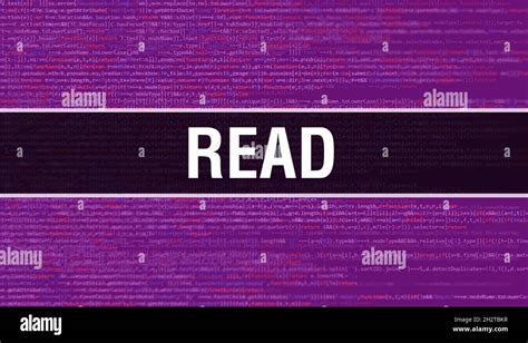 read concept with random parts of program code read with programming code abstract technology