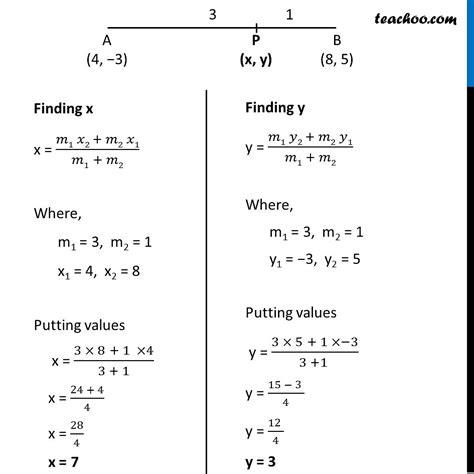 Example Find Coordinates And In Ratio