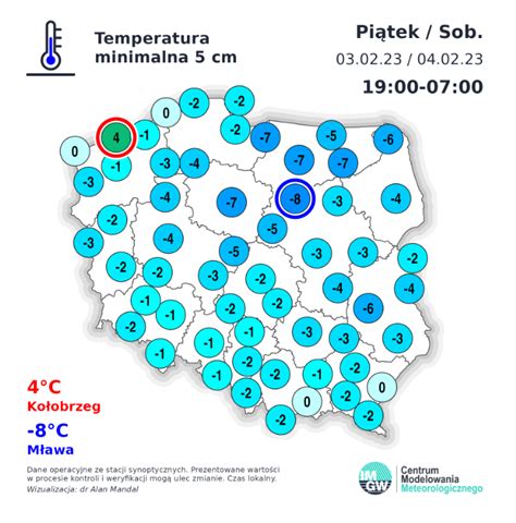 Imgw Pib Meteo Polska On Twitter Temperatury Minimalne Z Minionej