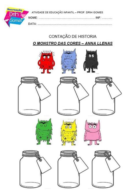 Colorir Os Potes Monstro Das Cores Save