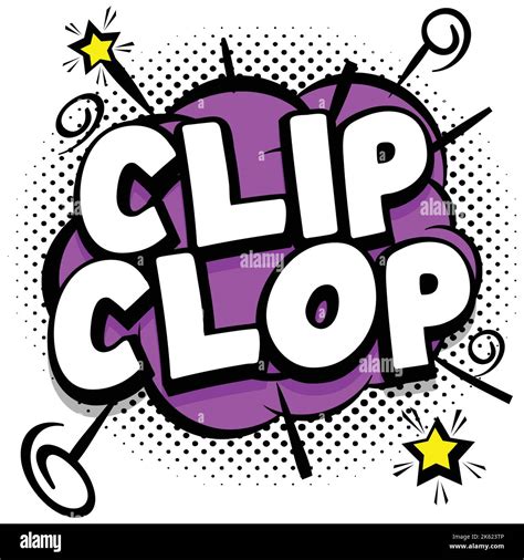 Clip Clop Comic Bright Template With Speech Bubbles On Colorful Frames