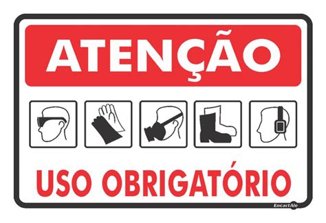 Placas Para Sinalização Americana EPI Sua Segurança é Nossa Prioridade
