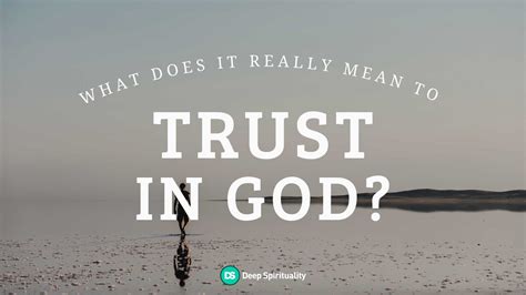 What Does It Really Mean To Trust In God