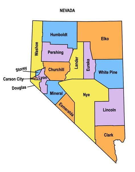 Nevada County Map Editable Printable State County Maps