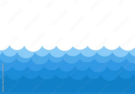 Ocean Waves Template Background Vector Stock Illustration Stock Vector