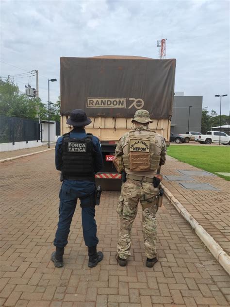 Pf E For A T Tica Pmms Apreendem Carreta Carregamento Milion Rio De