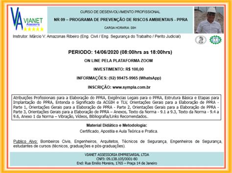 NR 09 PROGRAMA DE PREVENÇÃO DE RISCOS AMBIENTAIS PPRA online Sympla