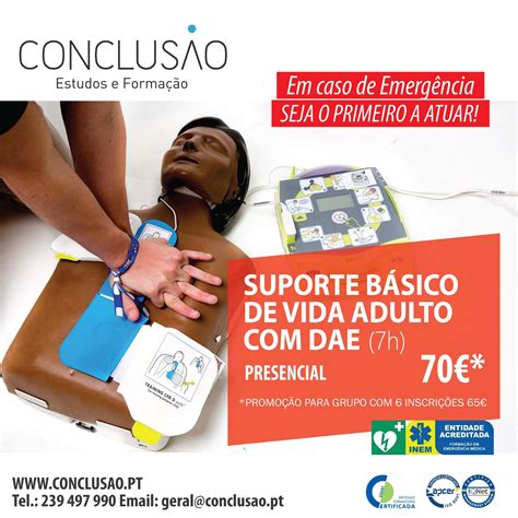 Suporte Básico de Vida DAE Conclusão Estudos e Formação