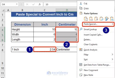 How To Convert Inches To Cm In Excel Quick Ways Exceldemy