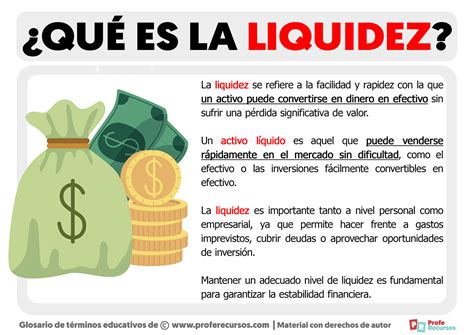 Qué es la Liquidez Definición de Liquidez