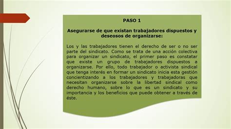 Pasos Para Formar Un Sindicato DERECHO LABORAL COLECTIVO Y TALENTO HUMANO