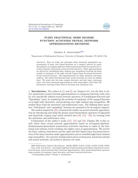 pdf fuzzy fractional more sigmoid function activated neural network approximations revisited
