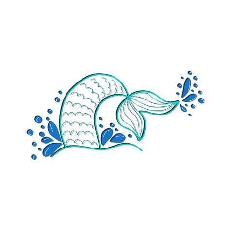 Hand Drawn Silhouette Of Mermaid Rsquo Illustration Sketch Mermaid