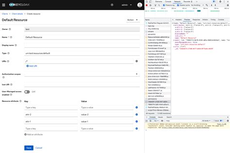 admin ui does not show all custom attributes of authorization resource · issue 19254 · keycloak