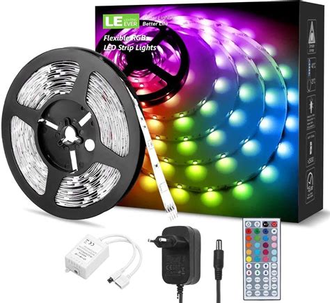 LE 5M RGB LED Strip Set 5050 SMD LED Streifen 12V Selbstklebend LED
