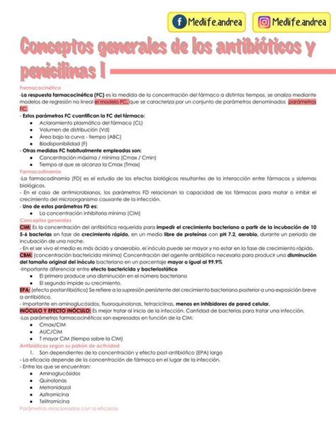 Conceptos Generales De Los Anitbio Ticos Y Penicilinas I Medlife