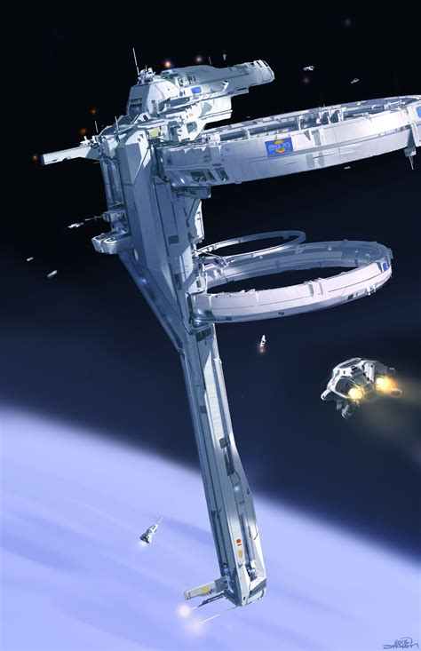 ArtStation Halo 5 Space Station Sparth Spaceship Art Space