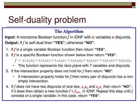 ppt self duality problem powerpoint presentation free download id 3504676
