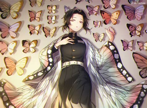 Butterfly Kimetsu No Yaiba Kochou Shinobu Shiobana Watermark Konachan