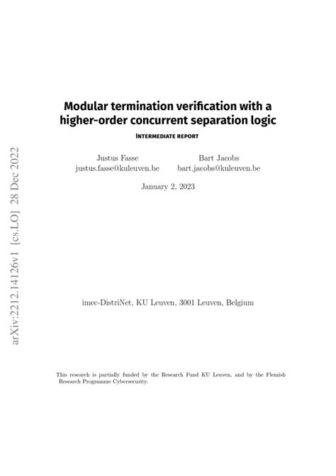 modular termination verification with a higher order concurrent separation logic intermediate