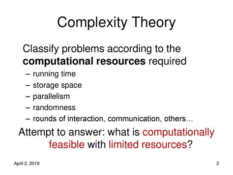 cs151 complexity theory lecture 1 april 2 ppt download