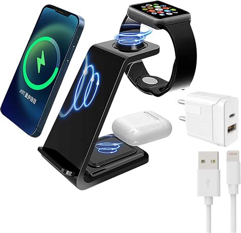 Carregador Por Indução 3 Em 1 Suporte Carregador Sem Fio Multifuncional