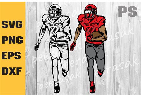 Football Player SVG Colored Layers Graphic By ILukkystore Creative