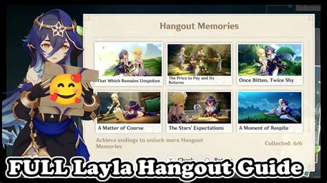 Genshin Impact FULL Layla Hangout Event Guide All 6 Endings Choices