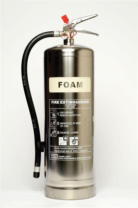 9ltr AFFF Foam Polished Extinguisher CE UKCA Accredited PJ Fire