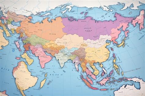 Premium Ai Image Free Blank Map Of Asia