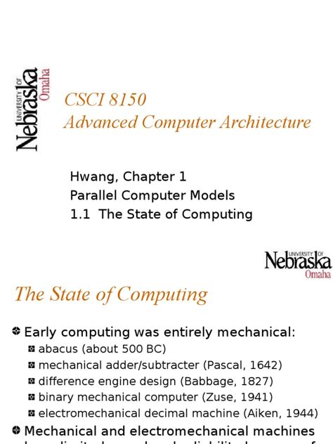 csci 8150 advanced computer architecture hwang chapter 1 parallel computer models 1 1 the