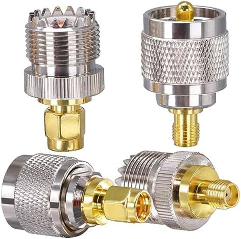 Vecys SMA Adapter N Type Adapter SMA zu N Type Adapter 4 Kit für Wi Fi