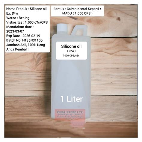 Jual SILICONE OIL 1000 CPS 1 Liter Ex Dw Silicone Oil Kental