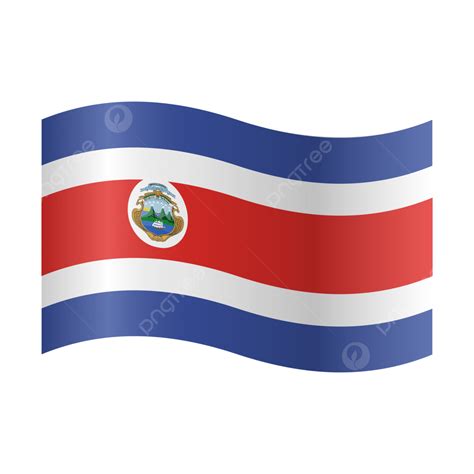 Vetor Realista Da Bandeira Da Costa Rica PNG Costa Rica Bandeira