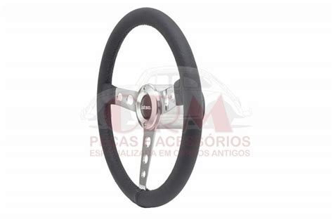 Volante Fusca Brasilia Preto 76 Cubo 80 Lec pr Lotse CRM Peças e