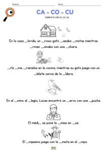 Palabras Con Ca Co Cu Que Qui Educamundo Recursos Educativos