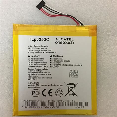 TLP025GC batería Original para teléfono móvil pila de 2580mAh para