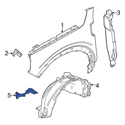 Ford OE LJ7Z16G554A Right Fender Liner Support Bracket