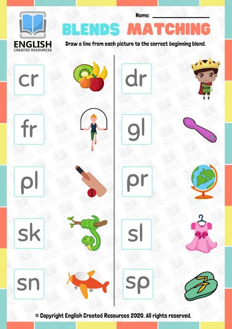 Initial And Final Consonant Blends Worksheets